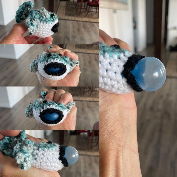 Crochet Pattern: Pudge the Pufferfish Crochet Stressball (no Sew) - Etsy