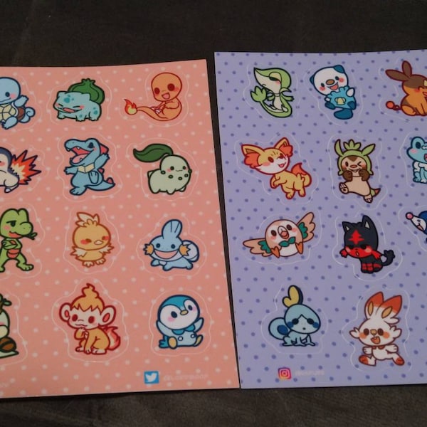 Pokemon Stickers - Etsy