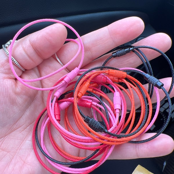 Stainless Steel Wire Rings | Luggage Tag Rings | Wire Rope Keyrings ...