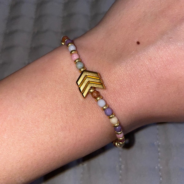 Mermaid, Beachy, Rainbow Long Stretch Beaded Wrap Bracelet, Now ...
