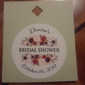 Bridal Shower Stickers Custom Bridal Shower Labels Round | Etsy