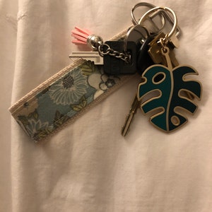 Blue Print Floral Key Fob Fabric Key Fob Navy Key Fob Blue - Etsy