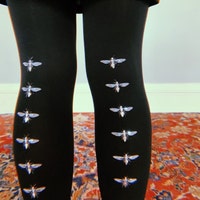 Bee Tights Printed and Flocked Insect Tights - Etsy UK