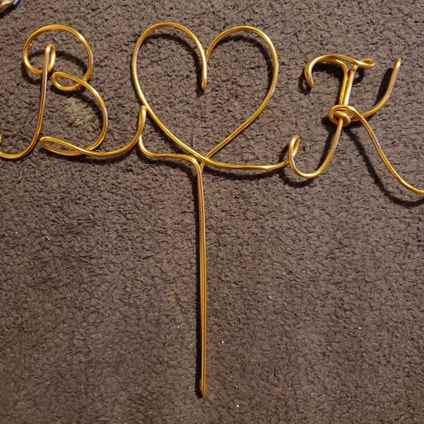 A Custom Wire Bookmark, A Personalized Wire Name Bookmark With a Heart ...