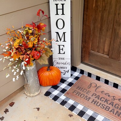 Personalized Porch Sign 4 FT 5 FT Leaning Sign Porch Decor Last Name ...
