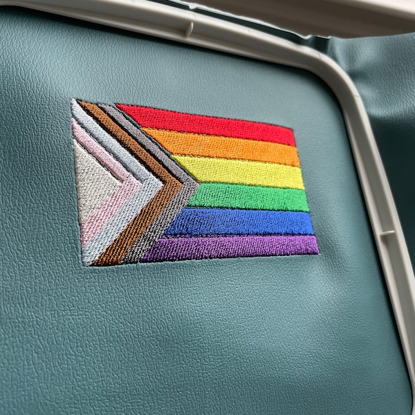 Progress Pride Flag Machine Embroidery Pattern | New Inclusive Chevron ...