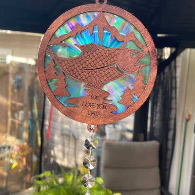 Fish Suncatcher Repurposing Dvds Laser Cut File SVG, PDF, EPS Digital ...