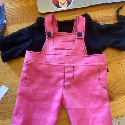 TEDDY BEAR DUNGAREES overalls Pdf Pattern. Fits 15-18 Inch Teddy Bears ...