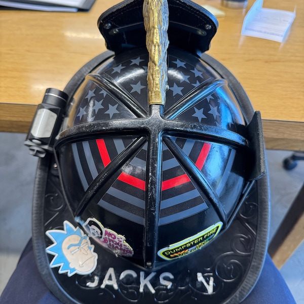 Custom Firefighter Helmet Shield Decal You Pick the Colors, Text, Font ...