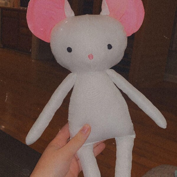 Mouse Sewing Pattern PDF -make a Cloth Mouse Doll / Stuffed Animal Toy ...