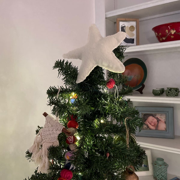 Star Christmas Tree Topper | Felt Star Topper | Small Tree Topper ...