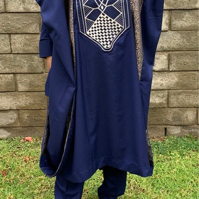 Royal Blue AGBADA, AGBADA for Men, Agbada Style Men, African Wedding ...