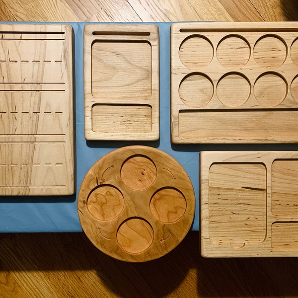 Spelling Activity Card Tray Maple Wood Educational Homeschool Lesson ...
