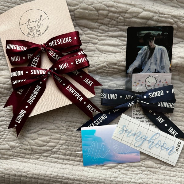 ENHYPEN Member Ribbon | ENGENE | Kpop Merch | Lightstick Bow | Heeseung ...