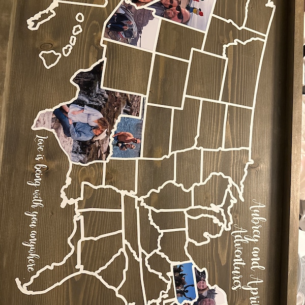 USA Collage Map 50 States | State Shapes | Digital Download | Instant ...