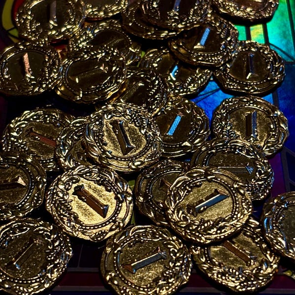 40x Dragon Coins in 3 Different Colors, Metal Token Upgrade for Board ...