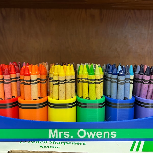 Personalized Crayon Caddy for Teachers, Designed and Made in the USA ...