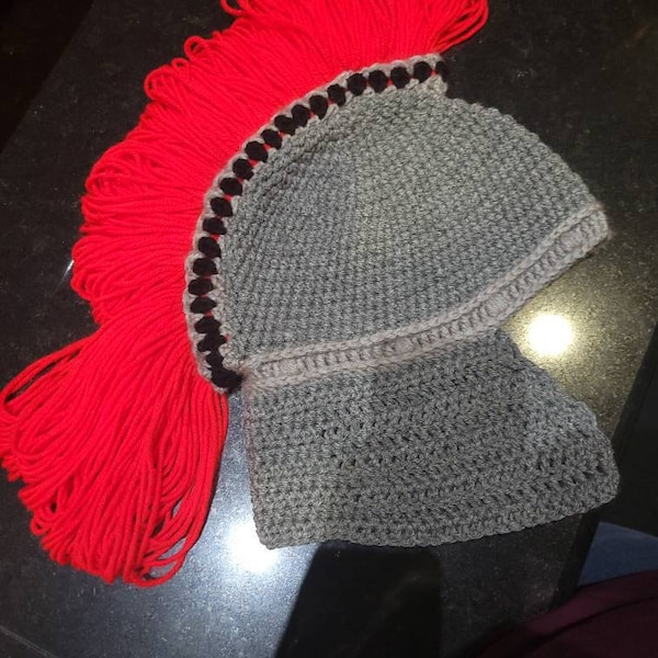 Spartan Roman Soldier Helmet Crochet Pattern 6 Sizes Toddler-adult; a ...