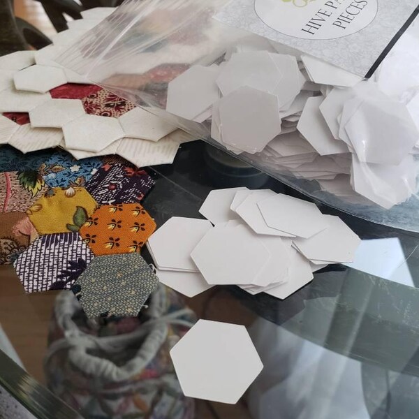 Hive Paper Pieces - 1" HONEYCOMBS - English Paper Piecing Quilt Hexies ...