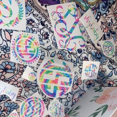 Custom Monogram Decal Sticker Pack Full Sheet Monogram Bundle 14 ...