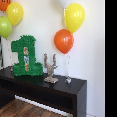 20'' Tall Green Number One Pinata Safari Theme - Etsy