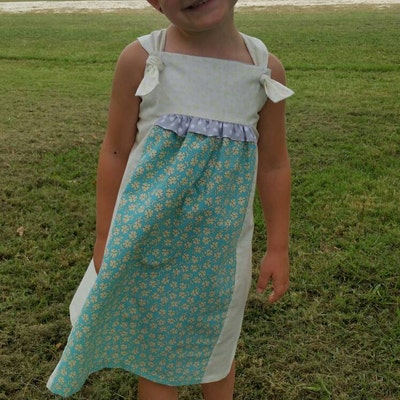 Forget-me-knot Girl's Knot Dress Pattern PDF. Sewing Pattern for Girls ...