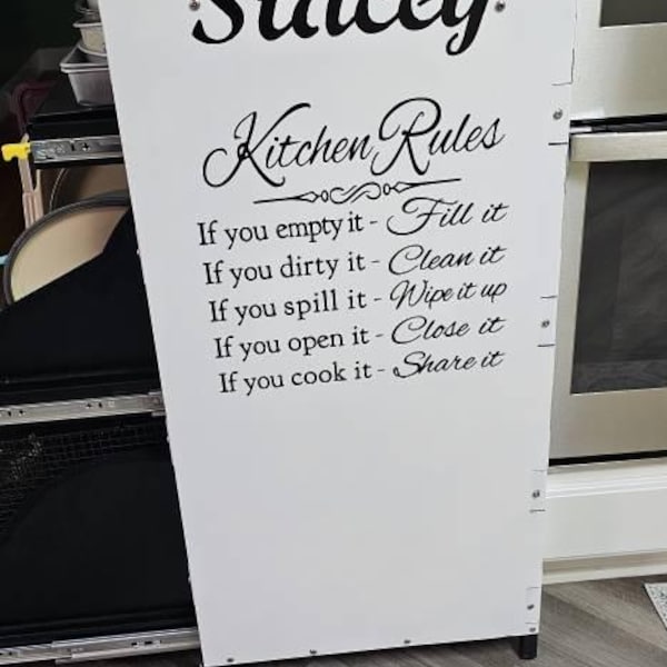 Kitchen Rules Vinyl Wall Decal Sticker, Home & Living, Vinyl Wall Decal ...
