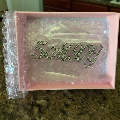 Big Loop Custom Name Necklace With Cuban Chainzircon Cursive Letters ...