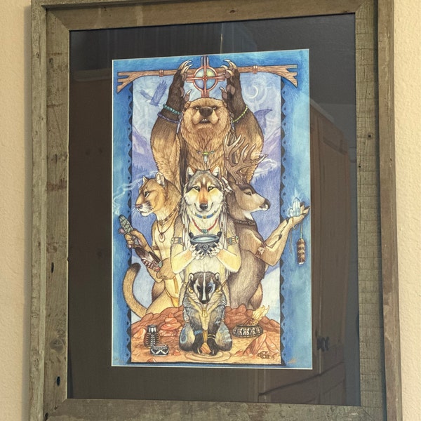 Animal Native American Totems Print - Etsy