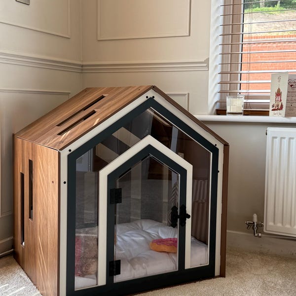 Modern Indoor Dog Houses With Doors, Luxury Dog Crate Furniture, Dog ...