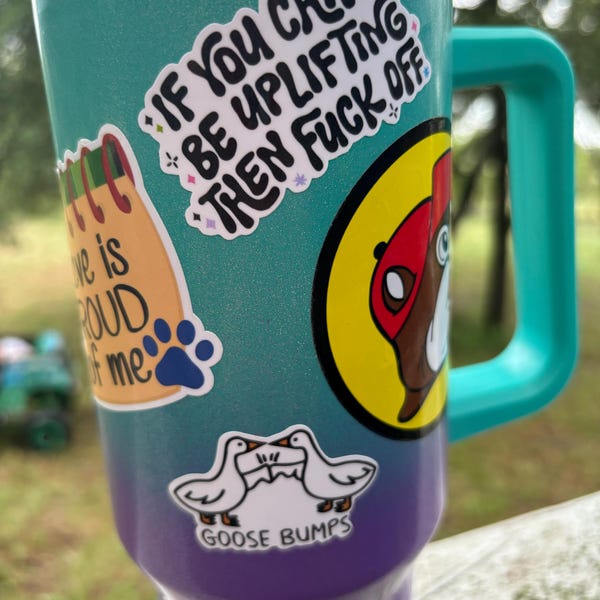 You'll Die Without Me, Drink Your Water, Waterproof Stickers ...