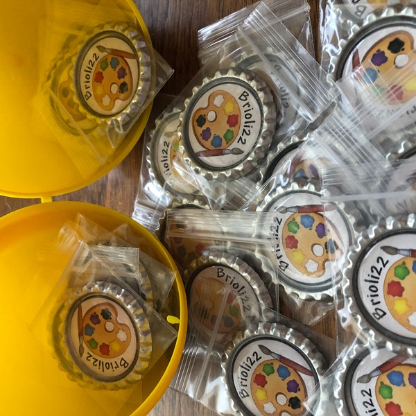 Geocache Swag Tokens Double Resin Dome Covering Color Printed Images ...