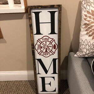 Firefighter home Wood Sign Firefighter Decor Firefighter Gift Maltese ...