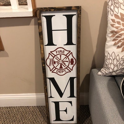 Firefighter home Wood Sign Firefighter Decor Firefighter Gift Maltese ...