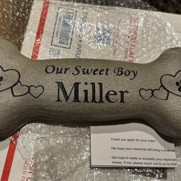 Pet Memorial Stone - Bone Shaped | Dog Headstone | Pet Loss Gift - Etsy