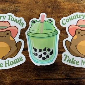 Country Toad Vinyl Sticker - Etsy