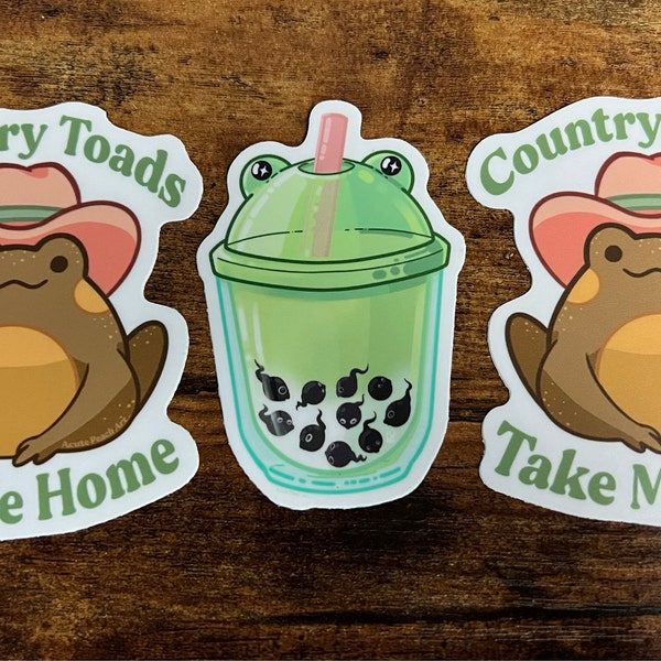 Country Toad Vinyl Sticker - Etsy