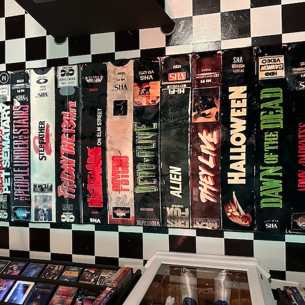 Retro VHS Horror Movie Rug: Cinema Room Decor - Etsy
