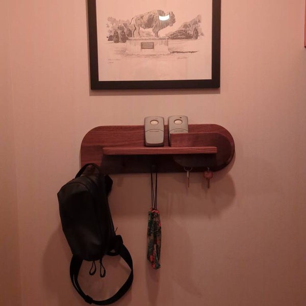 Entryway Organization, Key Holder, Wall Mount Coat Rack With Shelf ...