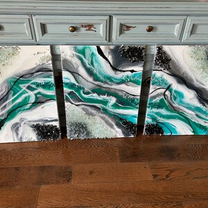 20x48 Blush Pink Geode Epoxy Artwork / Wall Art / Blush Pink / - Etsy