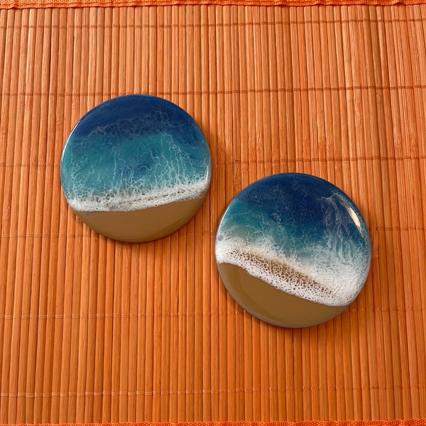 Resin Keychain Epoxy Resin Ocean Waves Key Holder Resin Wave Art Beach ...