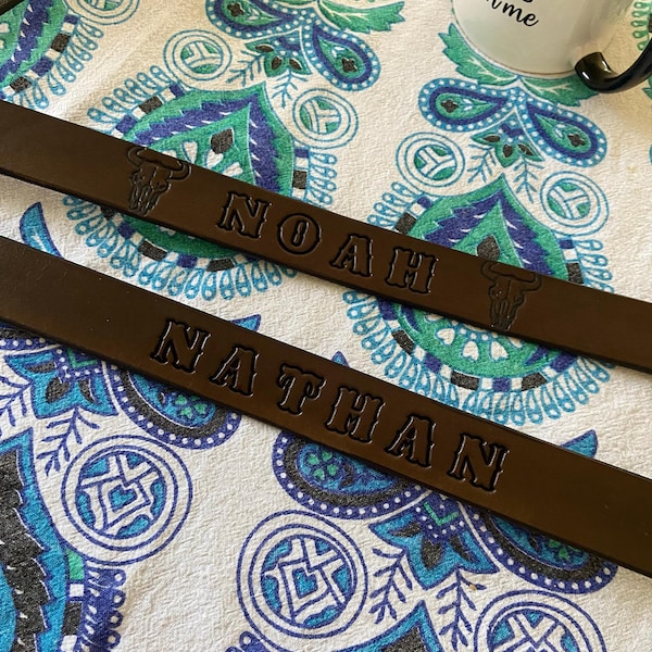 Custom Leather Double Prong Hole Belt - Etsy