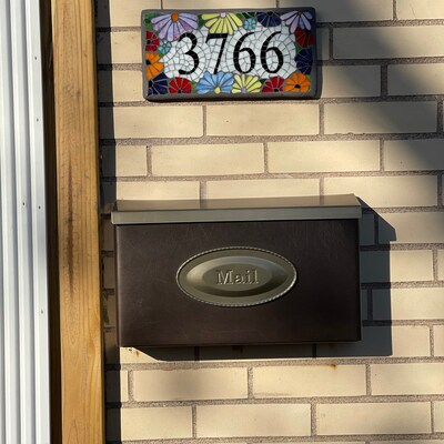 Custom Glass Mosaic Home Address Sign - Etsy