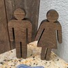 Laser Cut Wood Bathroom Sign: Standing Men & Women Restroom Decor - Etsy