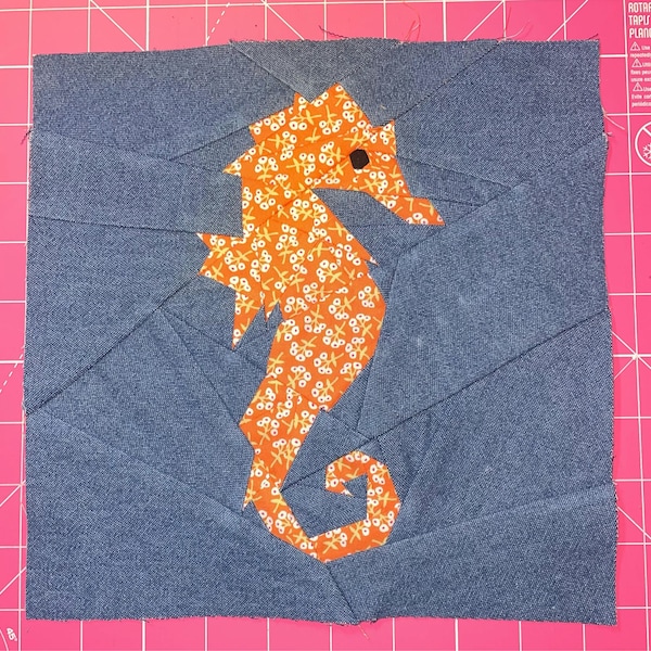 Seahorse Foundation Paper Piecing Pattern - Etsy
