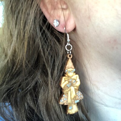 Grumpy Bernie Garden Gnome Earrings, Funny Earrings - Etsy