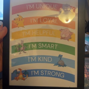 Pokemon Affirmation Poster Printable, Positive Kids Room Decor, Pokemon ...