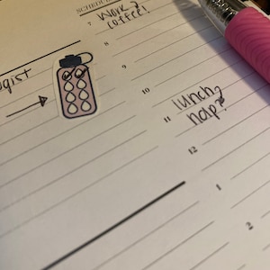 Doodle Water Bottle, Hydrate, Printable Planner Stickers, Doodle ...