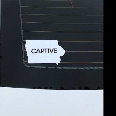 Iowa Captive Vinyl Sticker Car Window Door Bumper Decal Pride Home IA ...