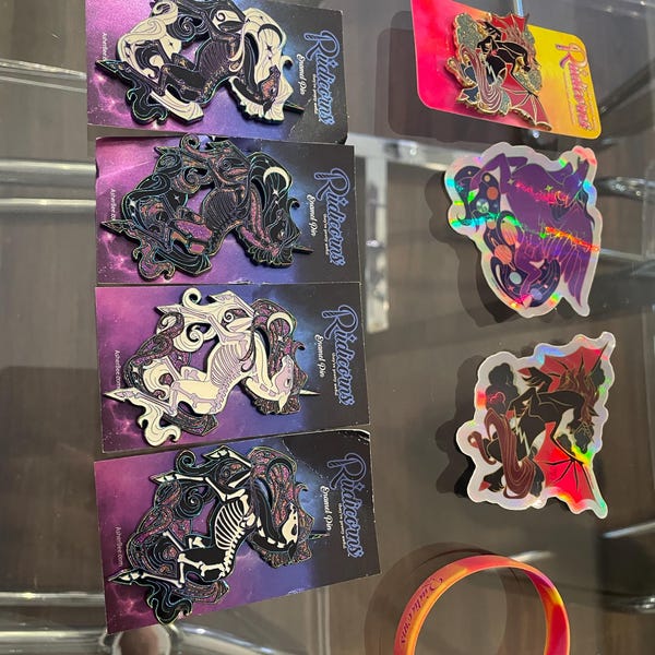 GRADE B Wicked Unicorn D Rainbow Metal Anodized Enamel Pin - Etsy